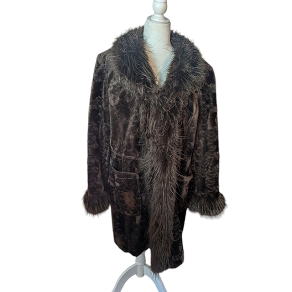 Mixit | Jackets & Coats | Vtg Y2k Penny Lane Afghan Coat Brown Velvet ...